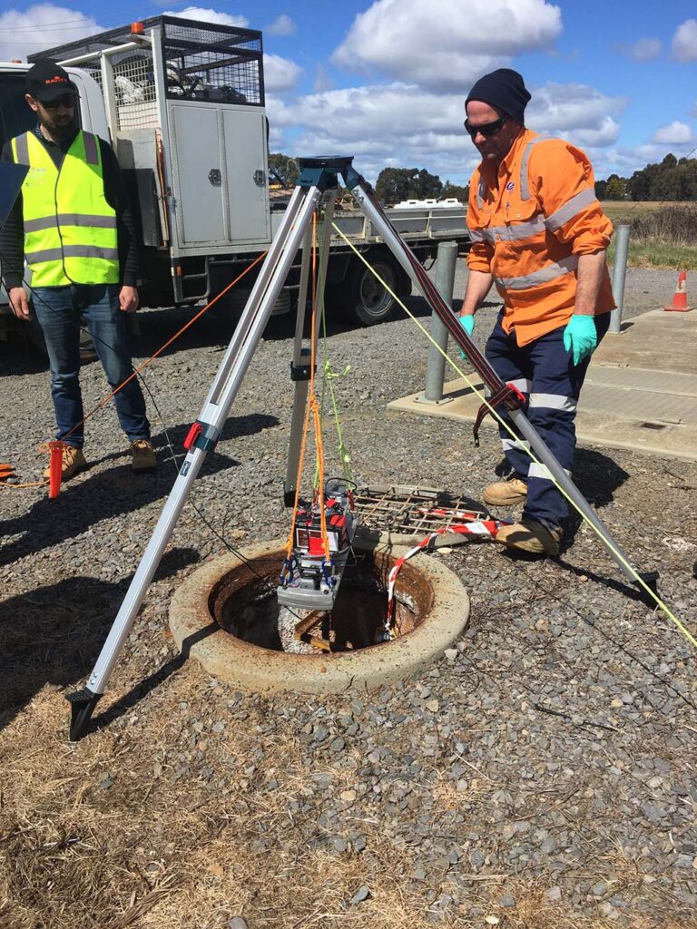Concrete sewer maintenance hole inspection system - Smartcrete